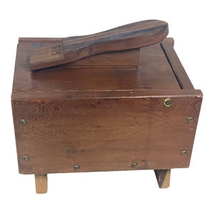 Vintage Shoe Shine Box, MCM Shoe Care, Shoe Polish Storage, Retro ...