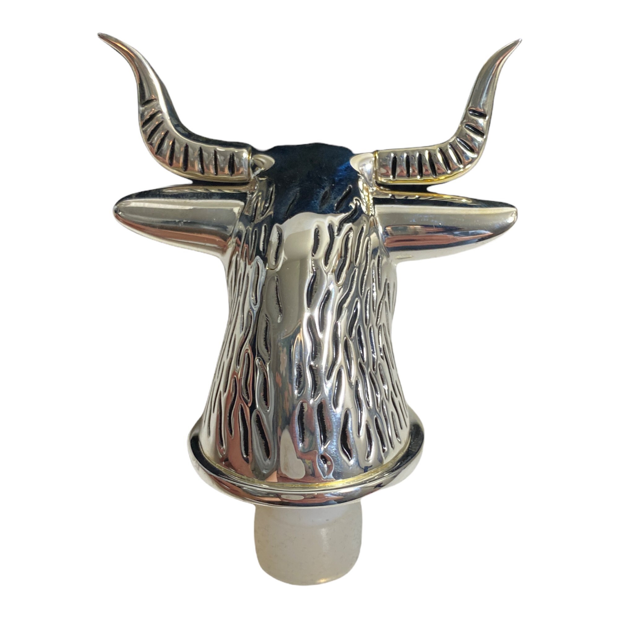 Vintage Silver Plated Bear and Bull Bottle Stoppers by Neiman - Etsy