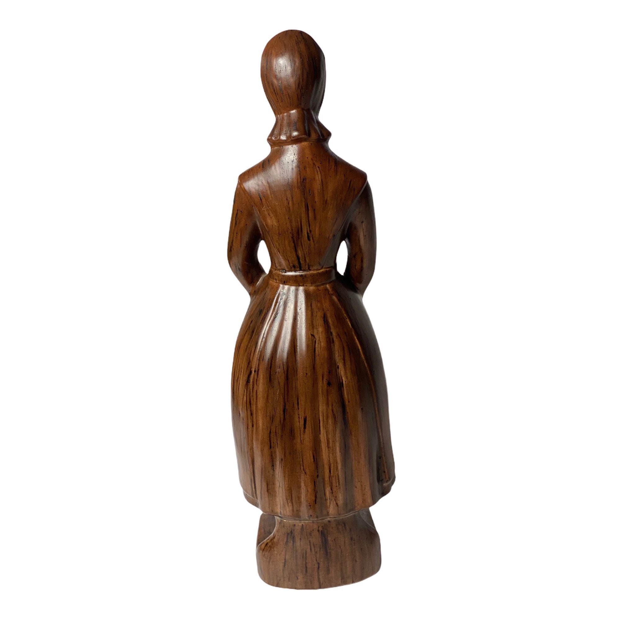 Ceramic Pilgrim Woman Statue Thanksgiving Farmhouse Decor Amish ...