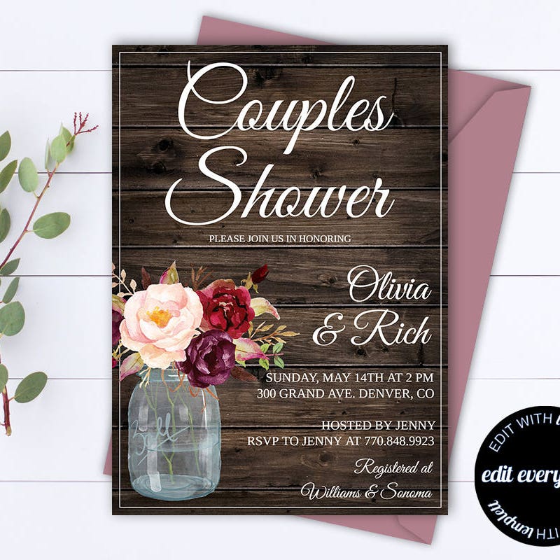 Couple Shower Invitations - Etsy