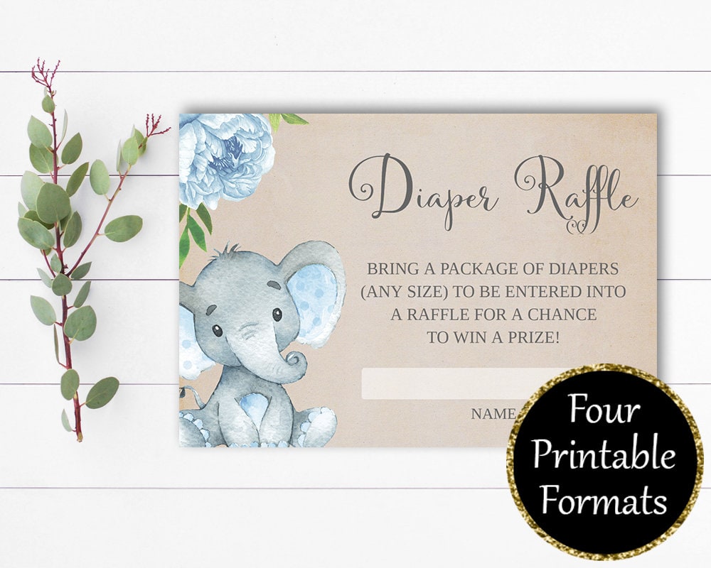 Diaper Raffle Ticket Baby Shower Games Diaper Raffle Card Baby Shower ...