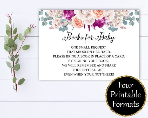 Books for Baby Cards Baby Shower Books for Baby Book Request | Etsy