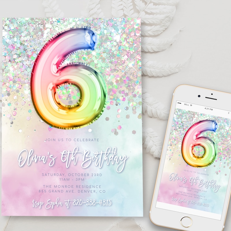 6th Birthday Invite - Etsy