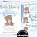 Blue Bear Baby Shower Invitation Bear Baby Shower Invite - Etsy