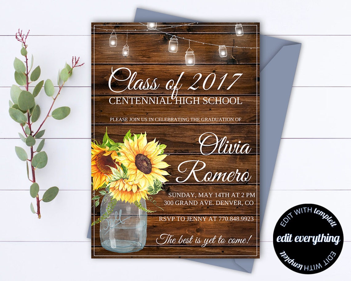 Senior Graduation Party Invitation Template - Senior Graduation ...