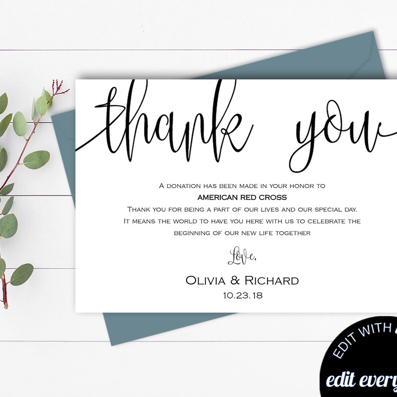 Donation Card - Etsy