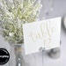 Gold Wedding Table Card Template Printable Table Cards - Etsy