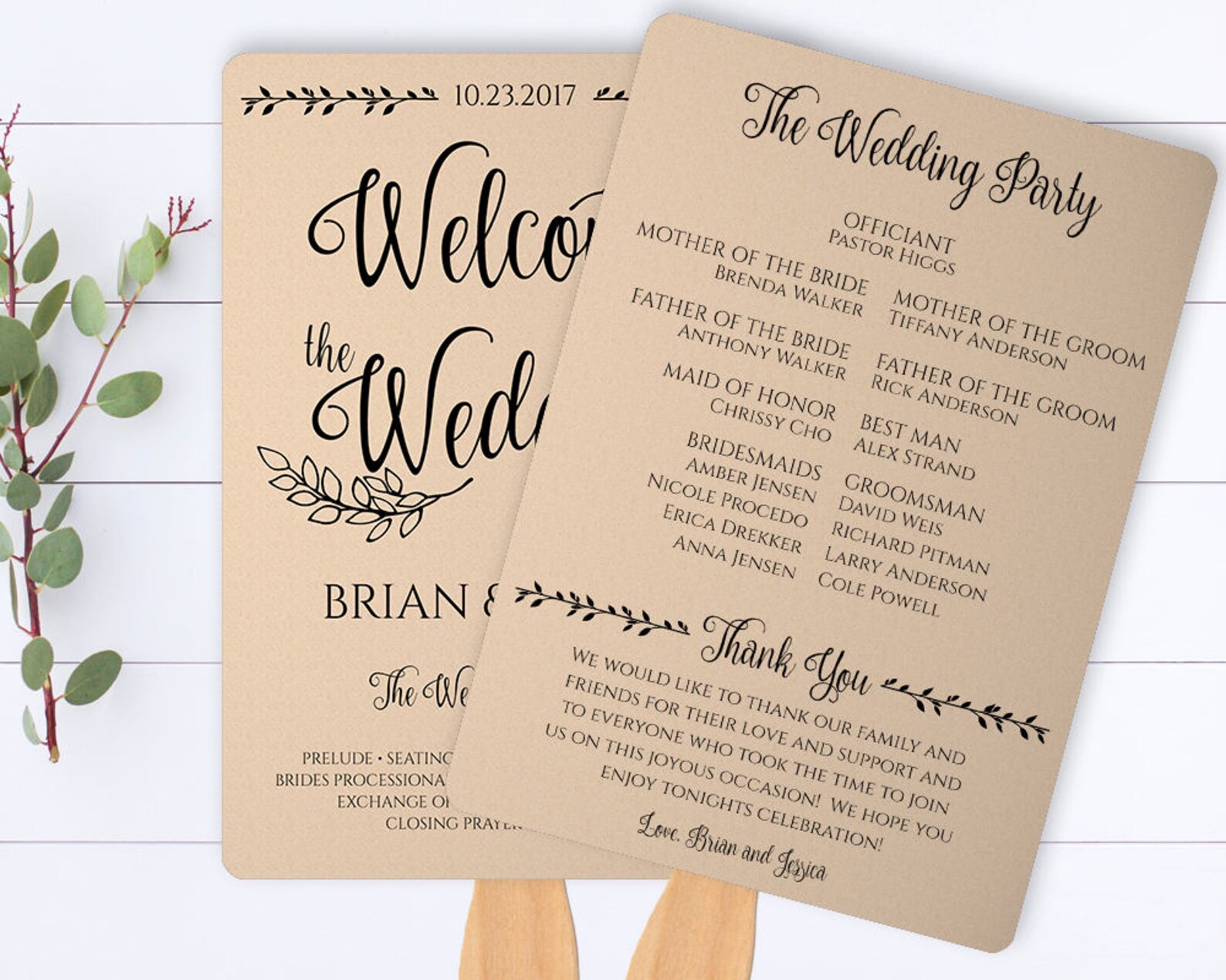 Rustic Wedding Program Template Printable Program Wedding - Etsy