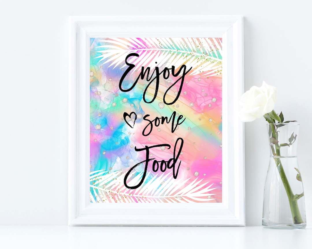 Editable Enjoy Some Food Sign Enjoy Some Food Birthday Sign Printable ...