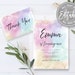 Editable Rainbow Birthday Invitation Template Watercolor Gold Glitter ...