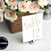 Gold Wedding Table Card Template Printable Table Cards - Etsy