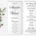 Tea Length Wedding Program Template - Diy Wedding Program - Order of Service Wedding Ceremony ...