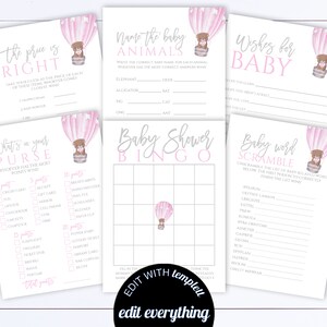 Bear Baby Shower Games Printable Baby Shower Games Package - Etsy