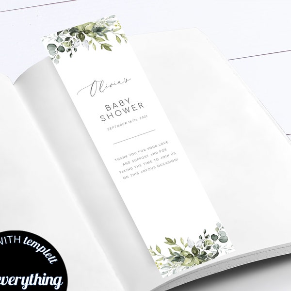 Baby Shower Bookmark - Etsy