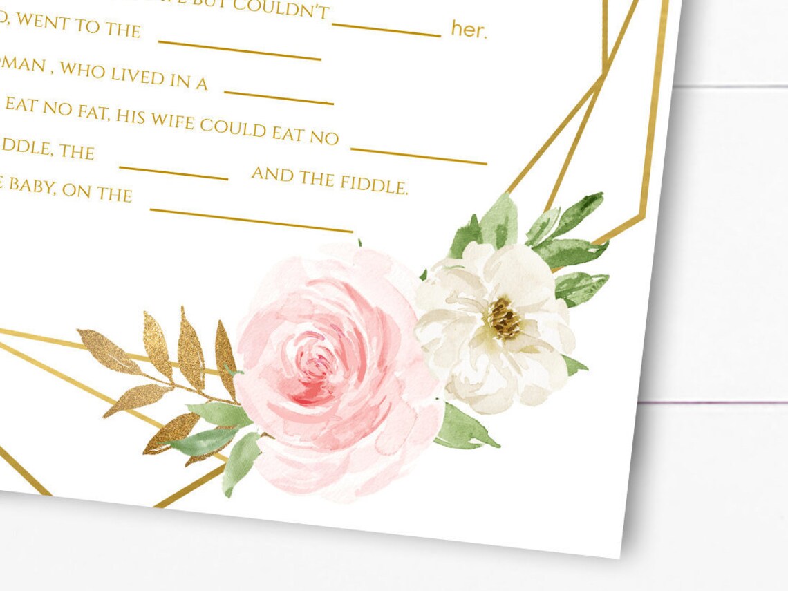 Pink Nursery Rhyme Quiz Baby Shower Game Baby Shower Nursery - Etsy