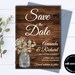 Rustic Save the Date Wedding Template Country Save the Date Card ...