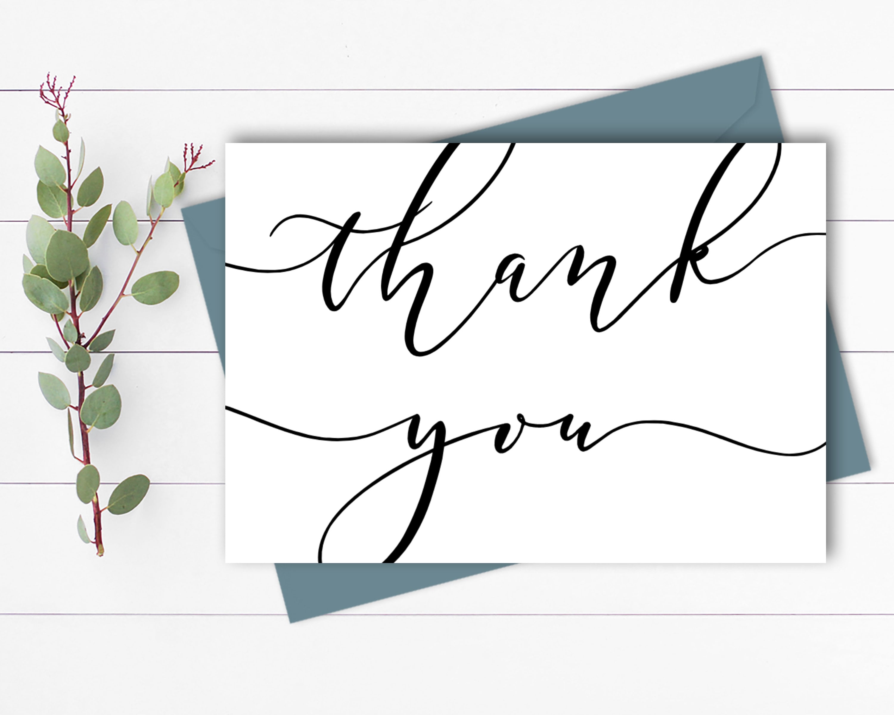Simple Thank You Card Modern Thank You Template Printable - Etsy