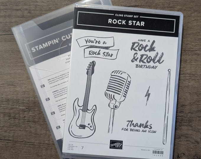 Retired Gently Used Rock Star Stampin' up Stamp & Die Bundle - Etsy