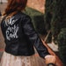 Hand-painted Leather Jacket Calligraphy, Custom Bride Jacket ...