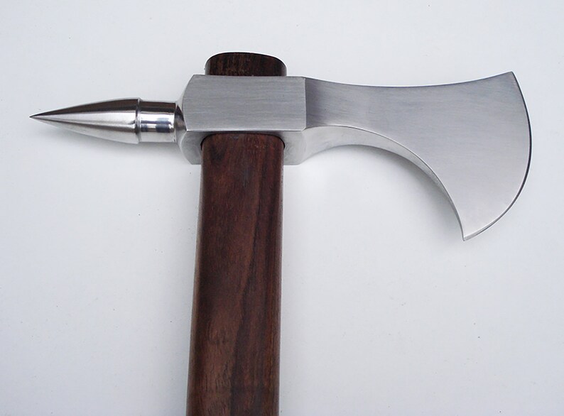 Forged Viking Axe: Bearded Tomahawk With Hickory Wood Handle - Etsy