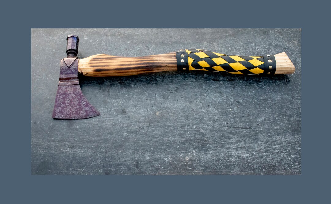 Hand Forged Viking Camping Axe: Ash Wood Shaft Hatchet - Etsy