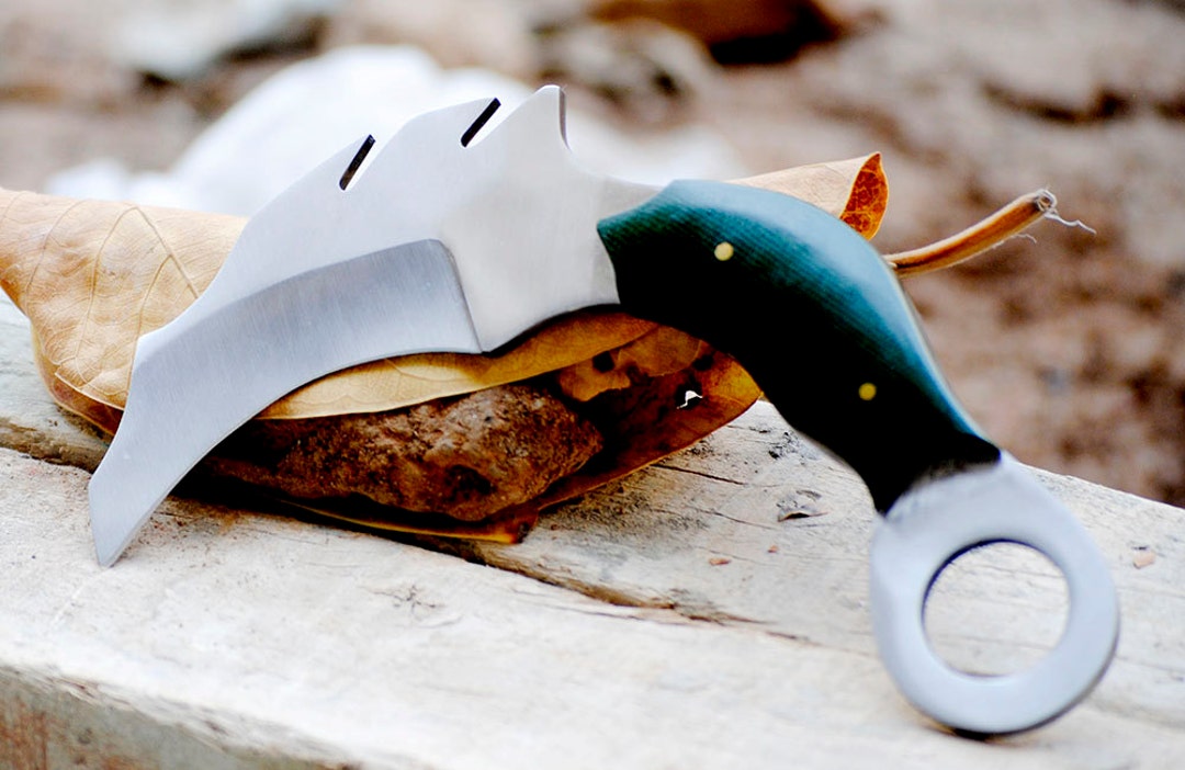 Hand Forged Karambit Knife: High Carbon Steel, Micarta Handle - Etsy