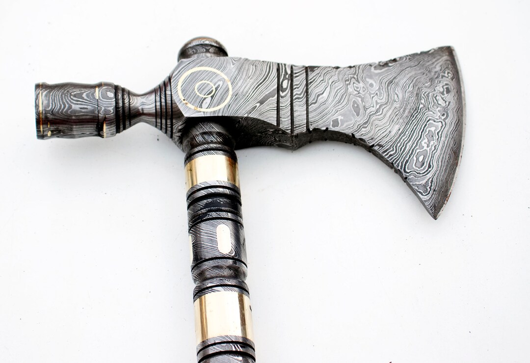Hak-001 Totally Hand Forged From 5160 & 15N20 Damascus Steel With Brass ...
