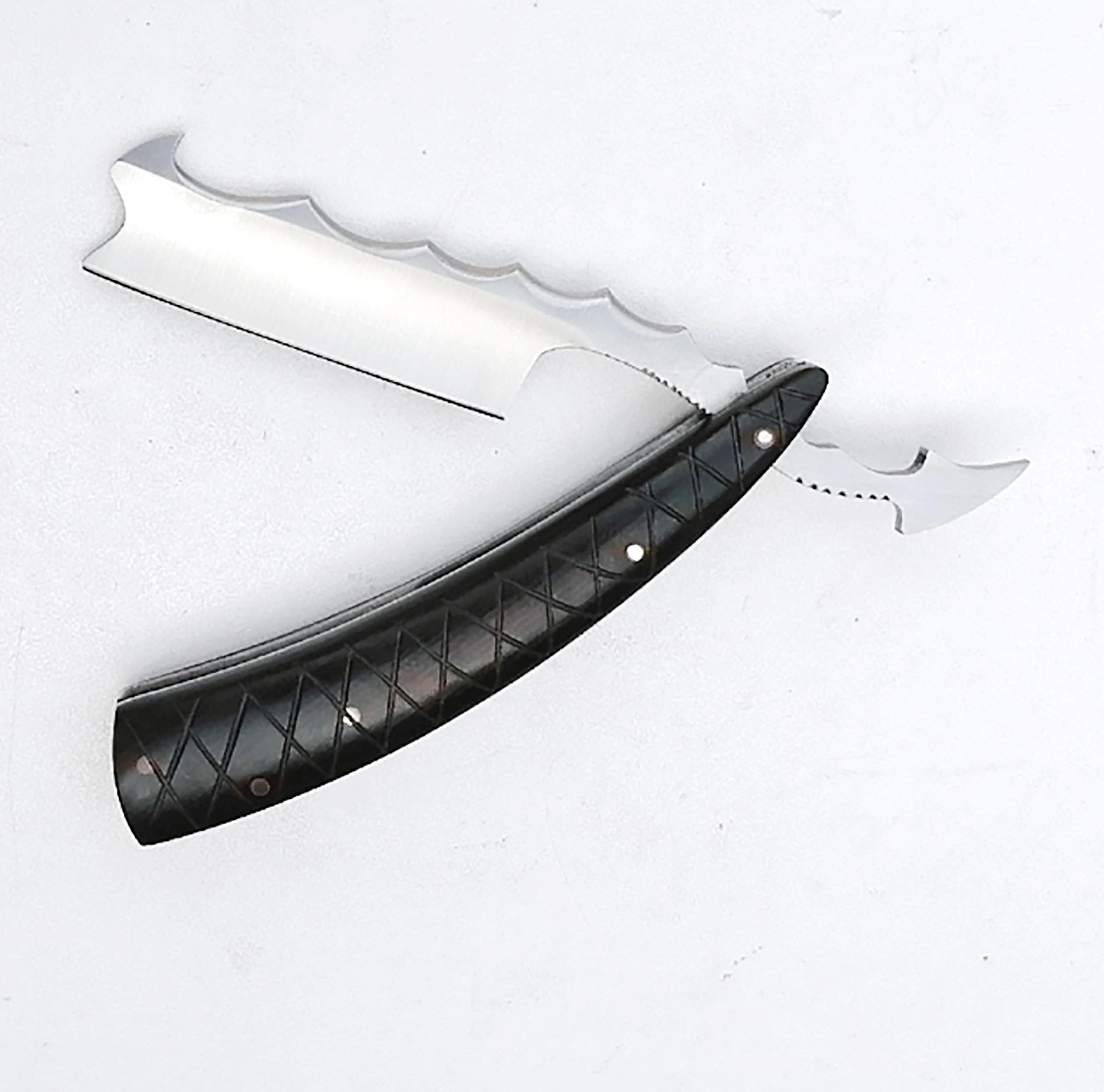 Custom Hand Forged From D2 Tool Steel Hollow Grind Straight Shaving ...