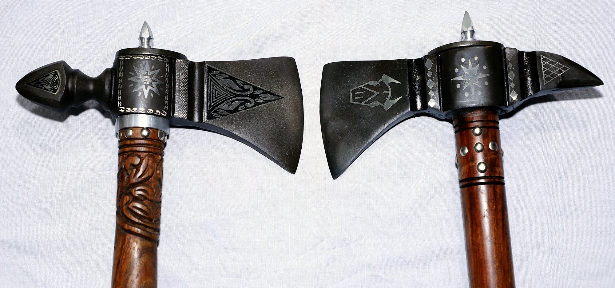 Hand Forged From 5160 Leaf Spring Steel Viking Acid Etched - Etsy