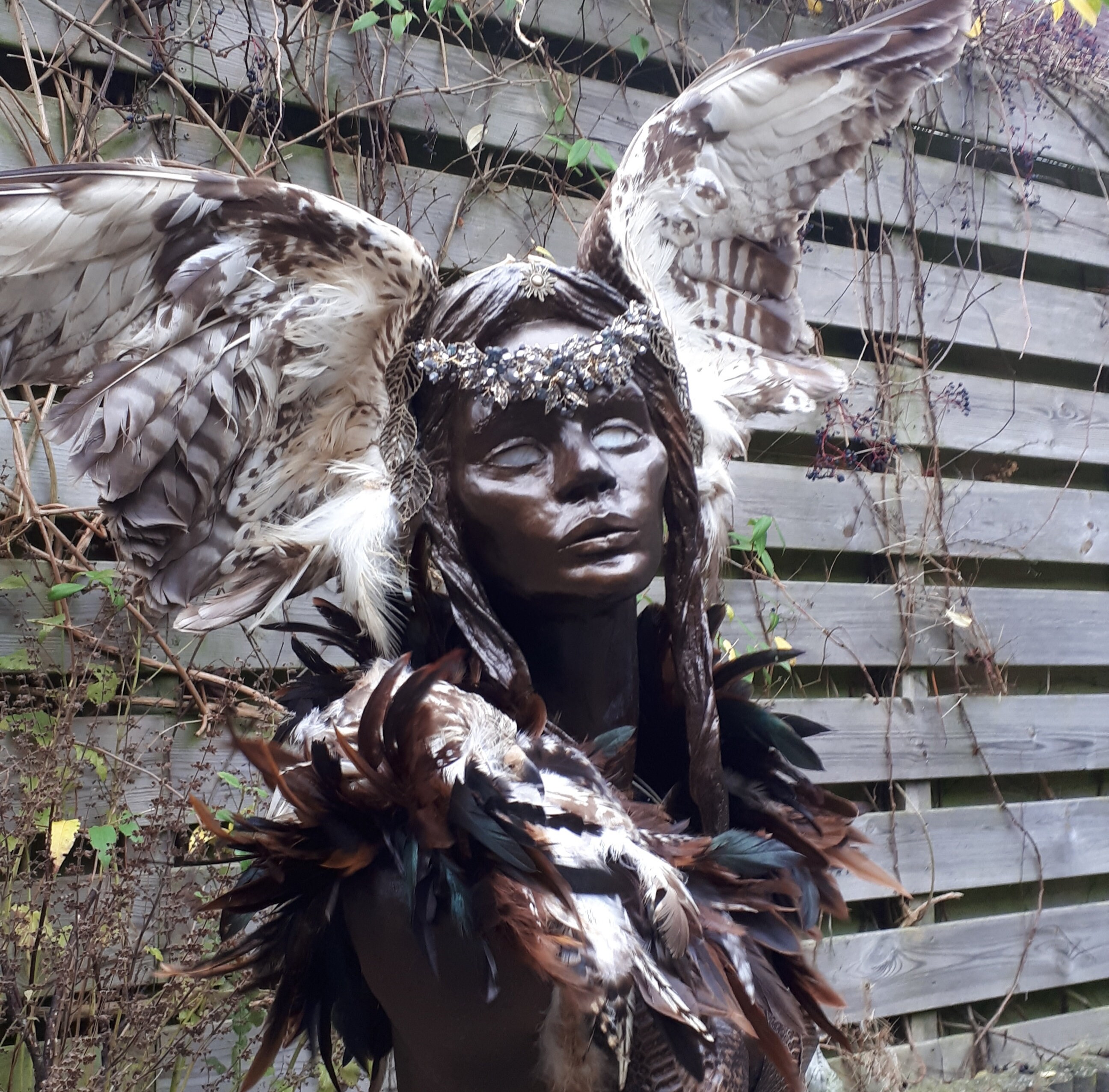 Classic Unique Large Valkyrie Statue, Viking Attributes Like Hawkwings ...