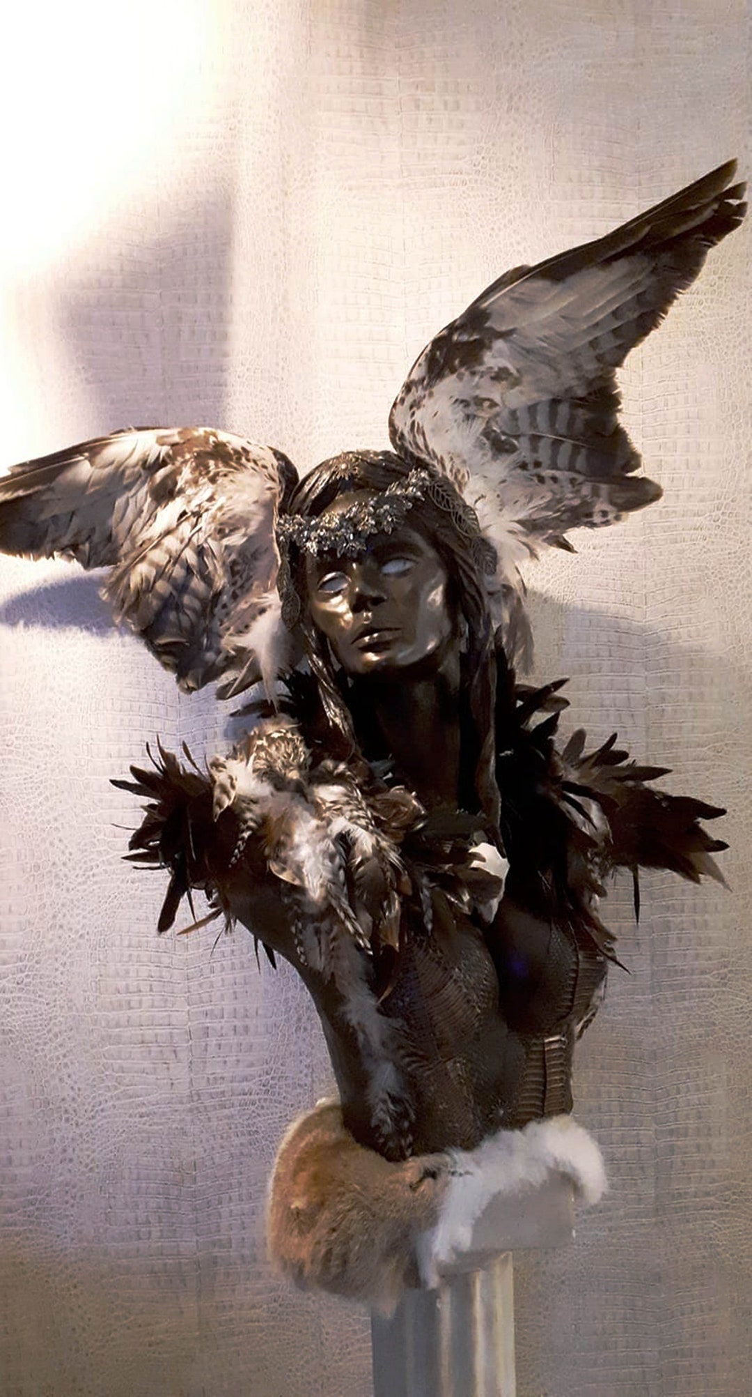 Classic Unique Large Valkyrie Statue, Viking Attributes Like Hawkwings ...