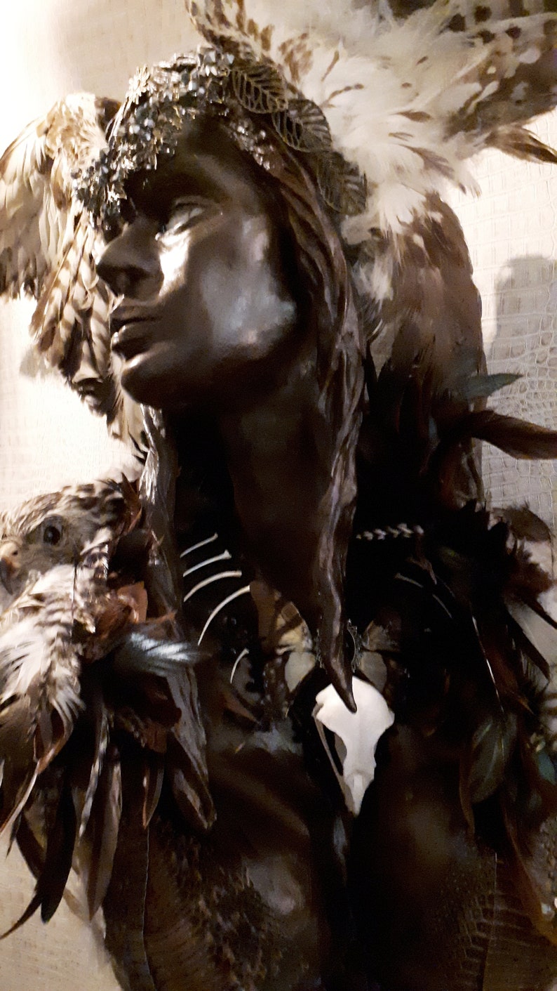 Classic Unique Large Valkyrie Statue, Viking Attributes Like Hawkwings ...