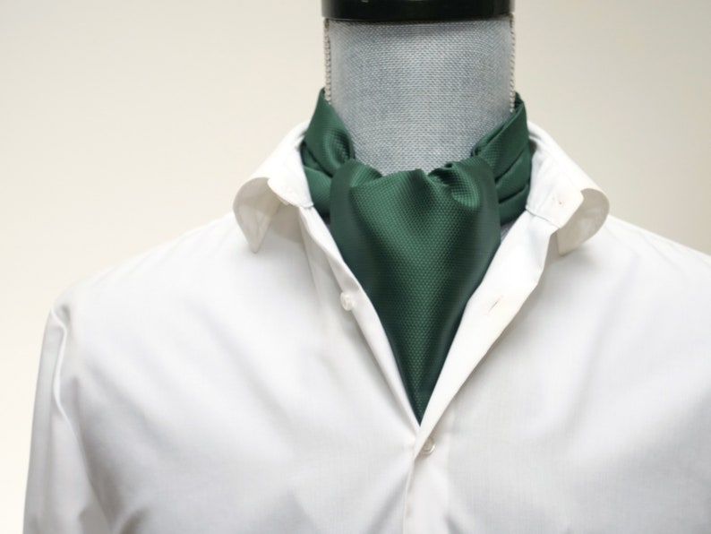 Men's Green Cravat Ascot Men's Tie Wedding Day Cravat | Etsy