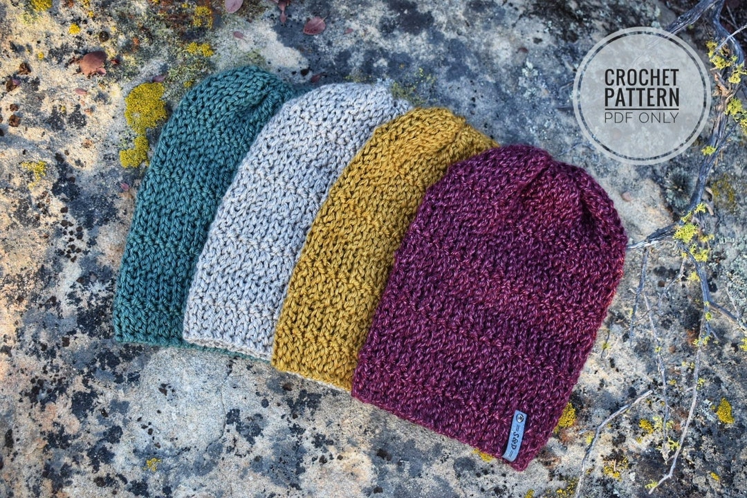 RIVERBED BEANIE - A Crochet Pattern | Crochet Beanie Pattern | Unisex ...