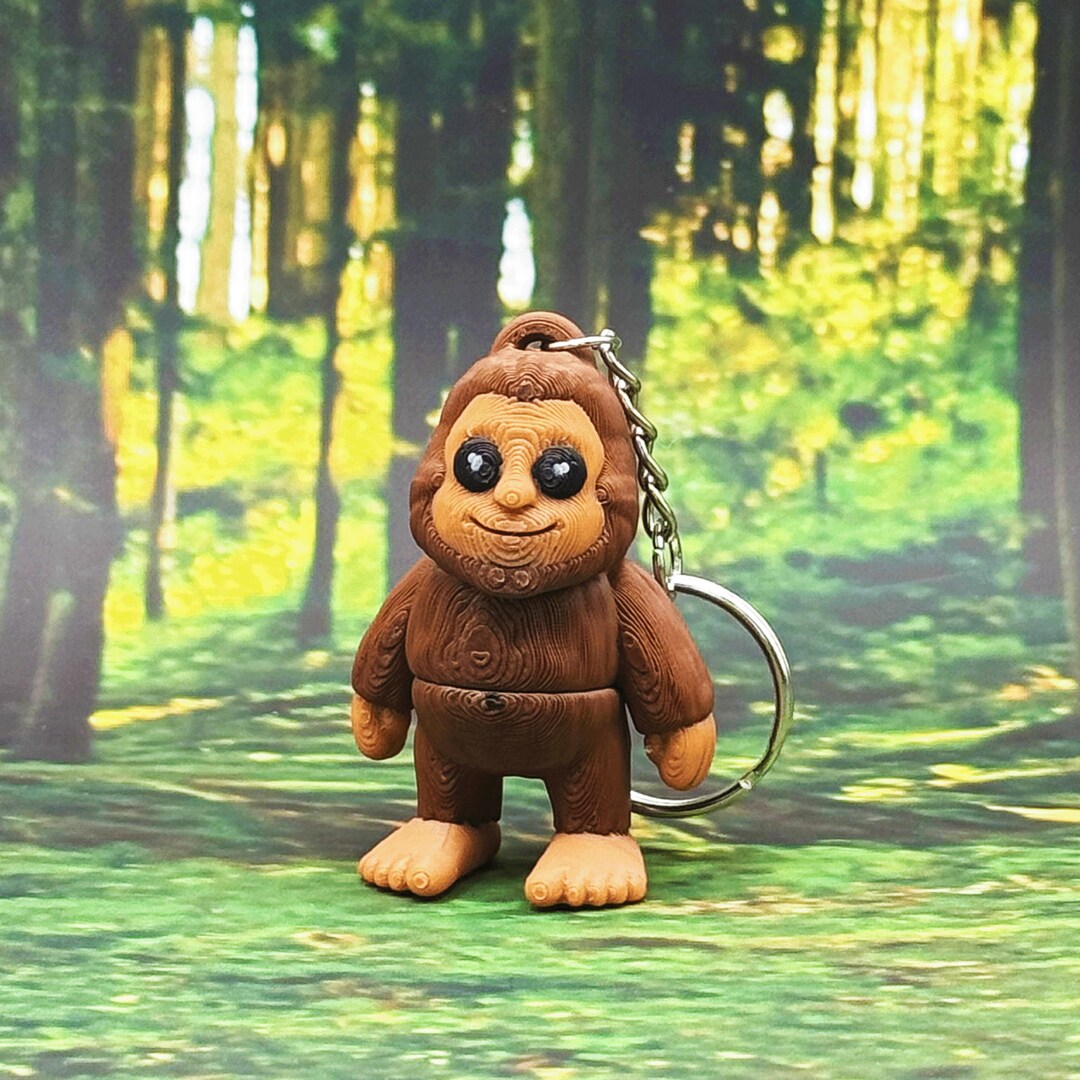 Baby Sasquatch Keychain | Zipper Pull Bag Charm, 3d-printed Fantasy ...