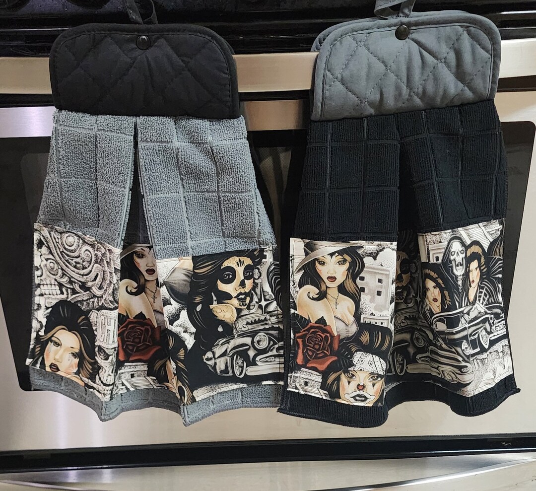 Lowrider Hanging Kitchen Towels Set - Etsy