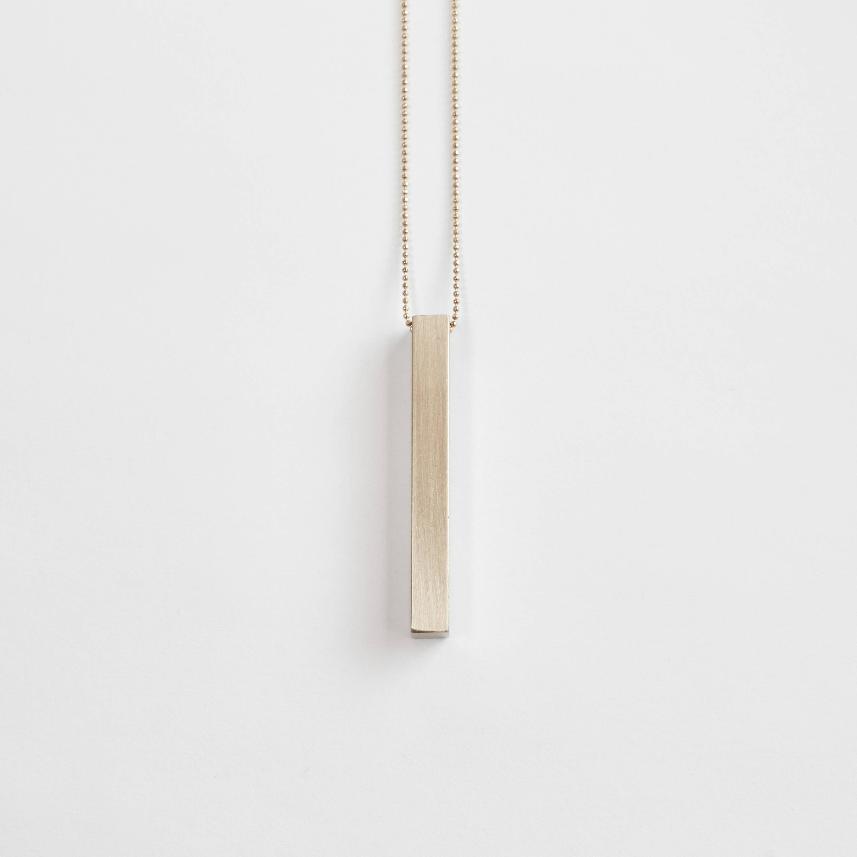 LANGLY solid BRASS RECTANGLE bar necklace/minimalist | Etsy