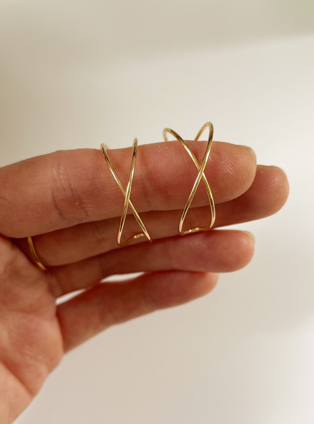 TALLIE TWISTED HOOPS, Gold Hoops, Hoop Earrings, Minimalist Hoops ...