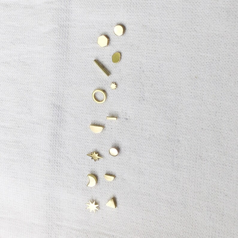 Single MIX and MATCH Minimalist Studs/simple Studs/unisex | Etsy