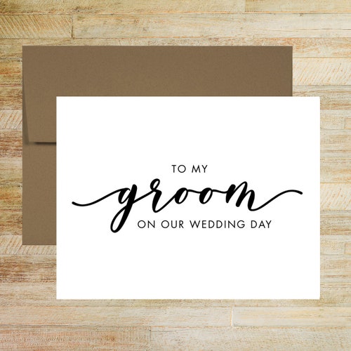 Wedding Card for Groom Gift From Bride to Groom Gift Husband - Etsy
