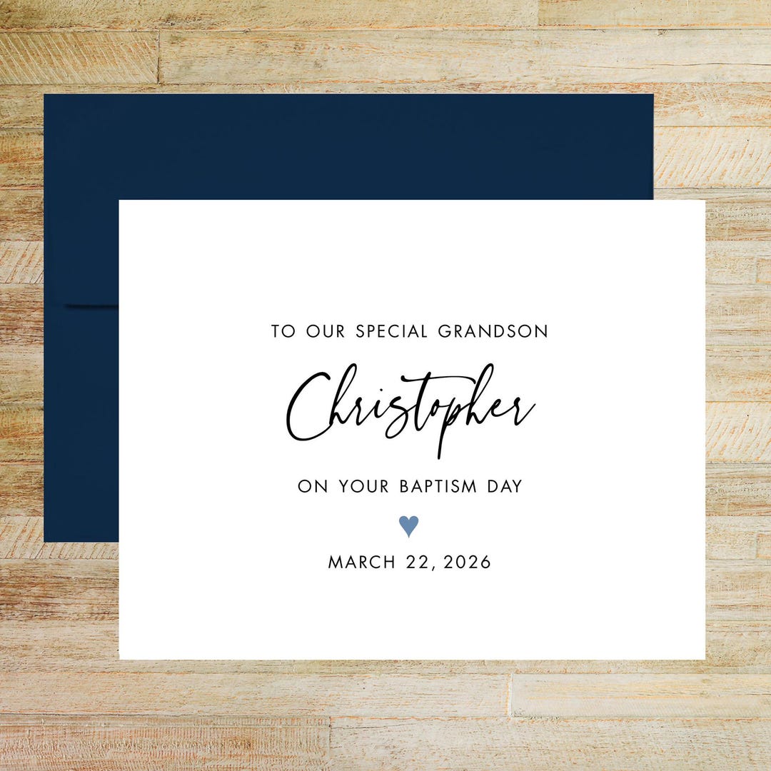 To Our Special Grandson on Your Baptism Day, Card From Grandparent ...