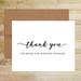 Thank You for Being Our Wedding Sponsor Card, Elegant Wedding Thank You ...