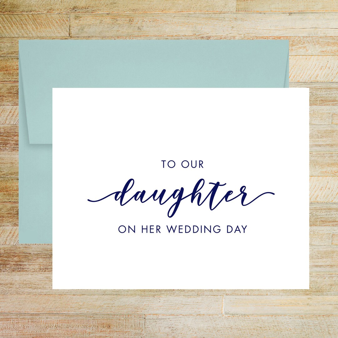 To Our Daughter on Her Wedding Day Card, Elegant Wedding Keepsake, Card ...