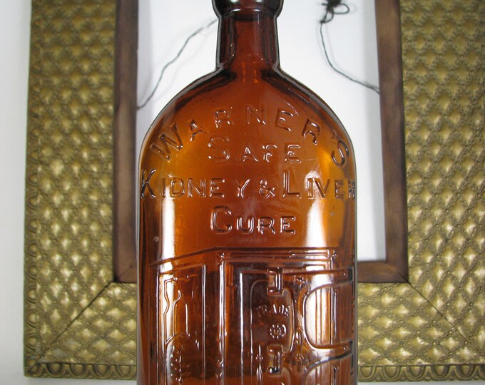 1890's Old WARNER'S SAFE Kidney & Liver CURE Medicine Bottle, Patent ...
