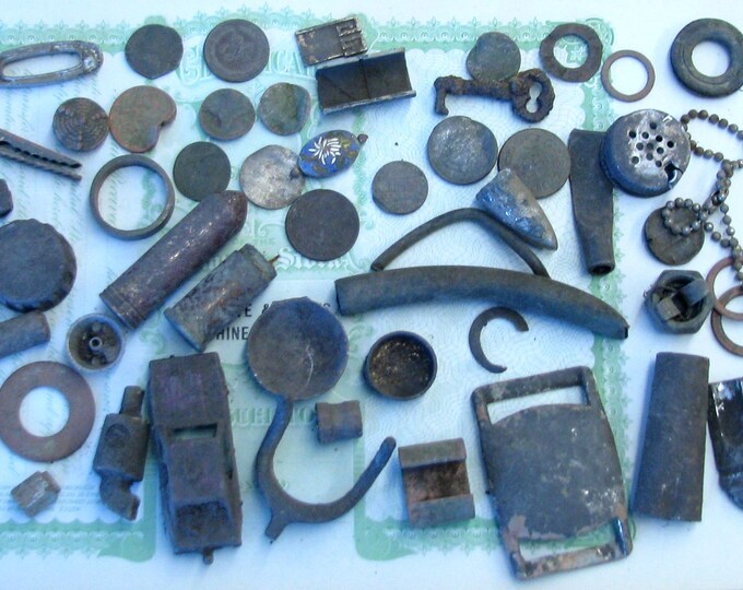 50 Old MONTANA Rusted & Found Objects, Assemblage Art, Antique MONTANA ...