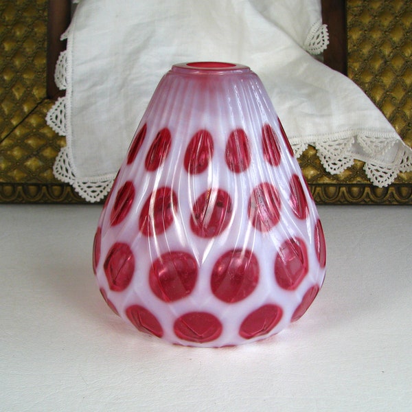 Fenton Coin Dot Glass Vase - Etsy