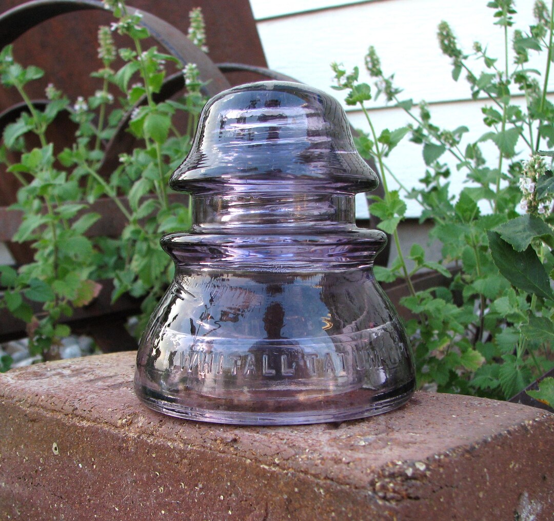 Attractive PURPLE Glass Insulator, Whitall Tatum Telegraph Insulator ...