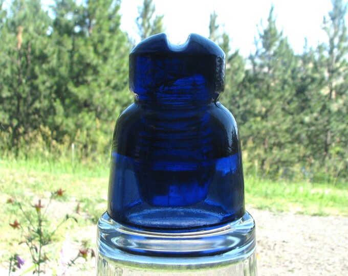 Authentic! Rich COBALT BLUE Soviet Union Glass Insulator, Vintage ...