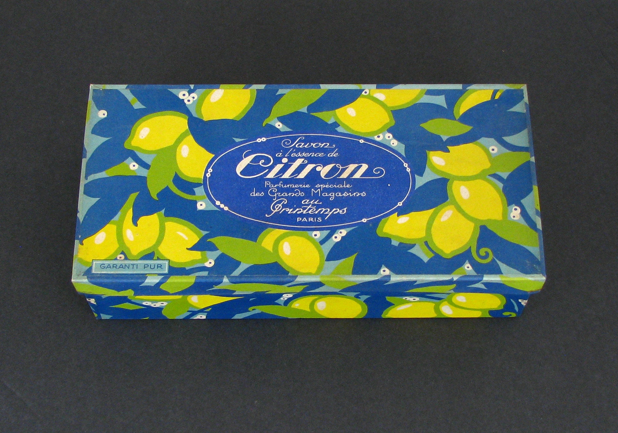 1920s French Lemon Soap Box: Vintage PARIS Decor, Au Grintemps - Etsy