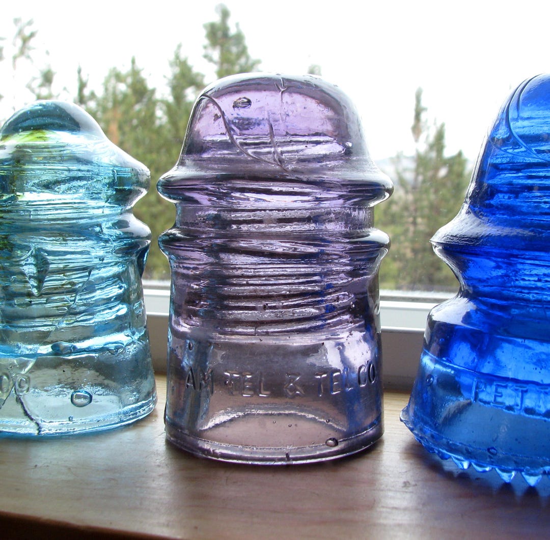 Attractive Medium PURPLE Glass Insulator, AMERICAN TELEPHONE ...